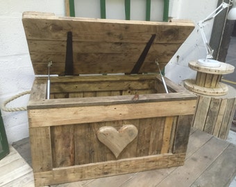 Wooden heart box | Etsy