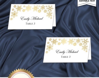 Winter place cards | Etsy