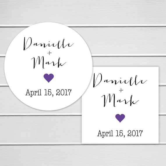 Wedding Stickers Personalized Wedding Stickers Name Wedding