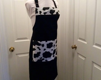 Cow print apron | Etsy