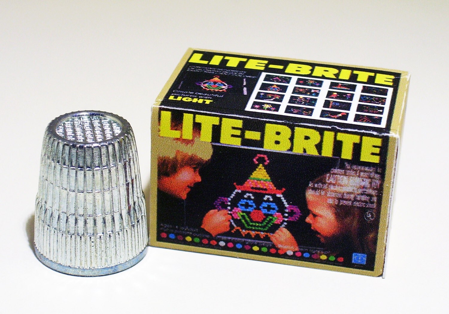Lite Brite Toy Box Dollhouse Miniature 1:12 scale