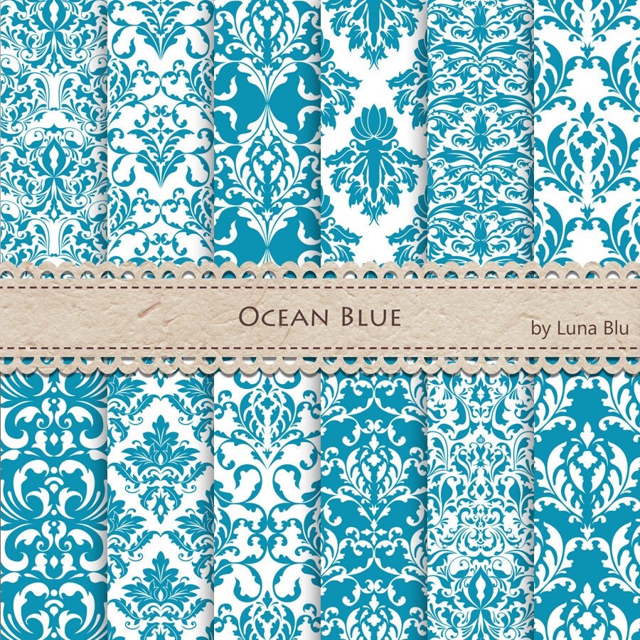 New Item added to my shop:Ocean Blue Digital Paper: “Ocean Blue ...