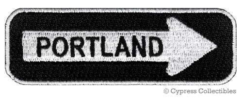 PORTLAND ROAD SIGN patch embroidered iron-on One by SouvenirPatch