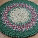 Rag Rug Blue 22.5 Crocheted Round Rag Rug by ShirleysRagRugs