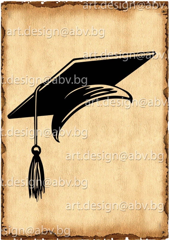 Vector GRADUATION HAT AI eps pdf svg dxf png jpg