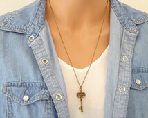 Popular items for long key necklace on Etsy