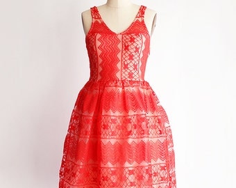 Ruby red dresses | Etsy