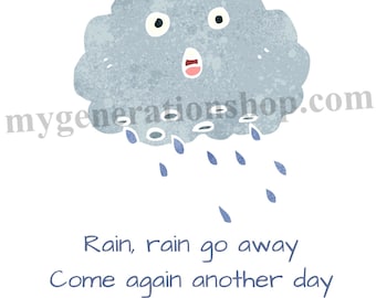Items similar to Denslow, Rain Rain Go Away Come Again Another Day ...