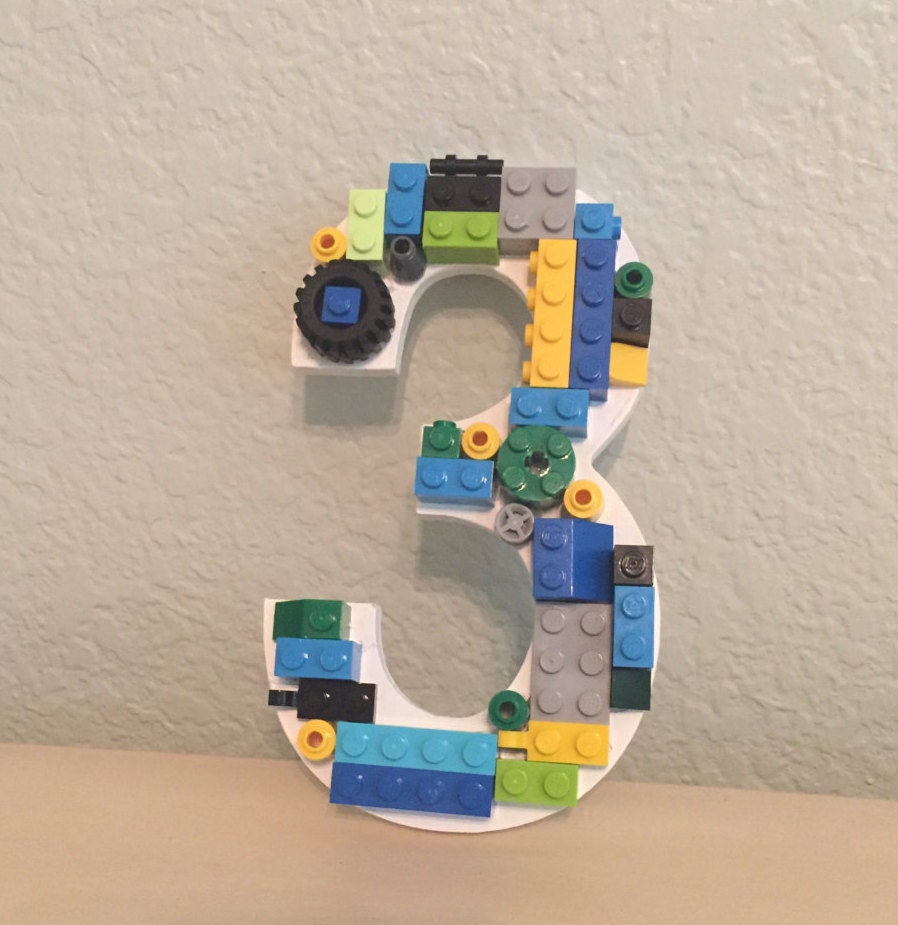 Number 3 with LEGO® bricks