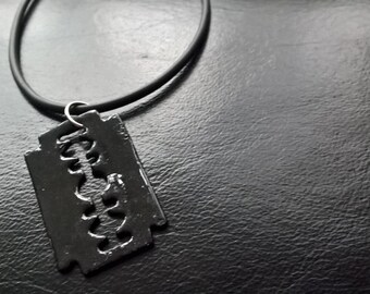 Razor blade necklace | Etsy