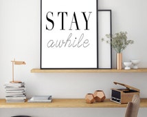 Unique stay awhile related items | Etsy