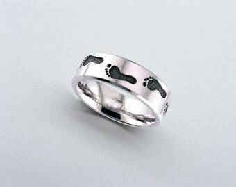 Footprint ring | Etsy