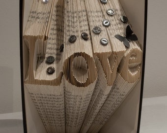 Folded book art pattern | Etsy