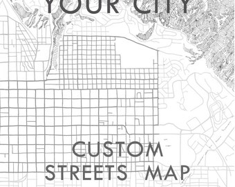 Custom street map | Etsy