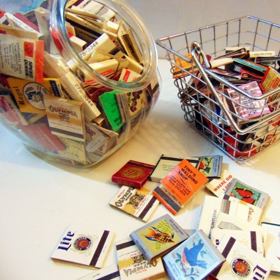 Vintage Collection of 50 Matchbooks Matchbooks & Match Boxes