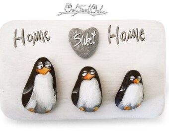 Penguin pebbles | Etsy