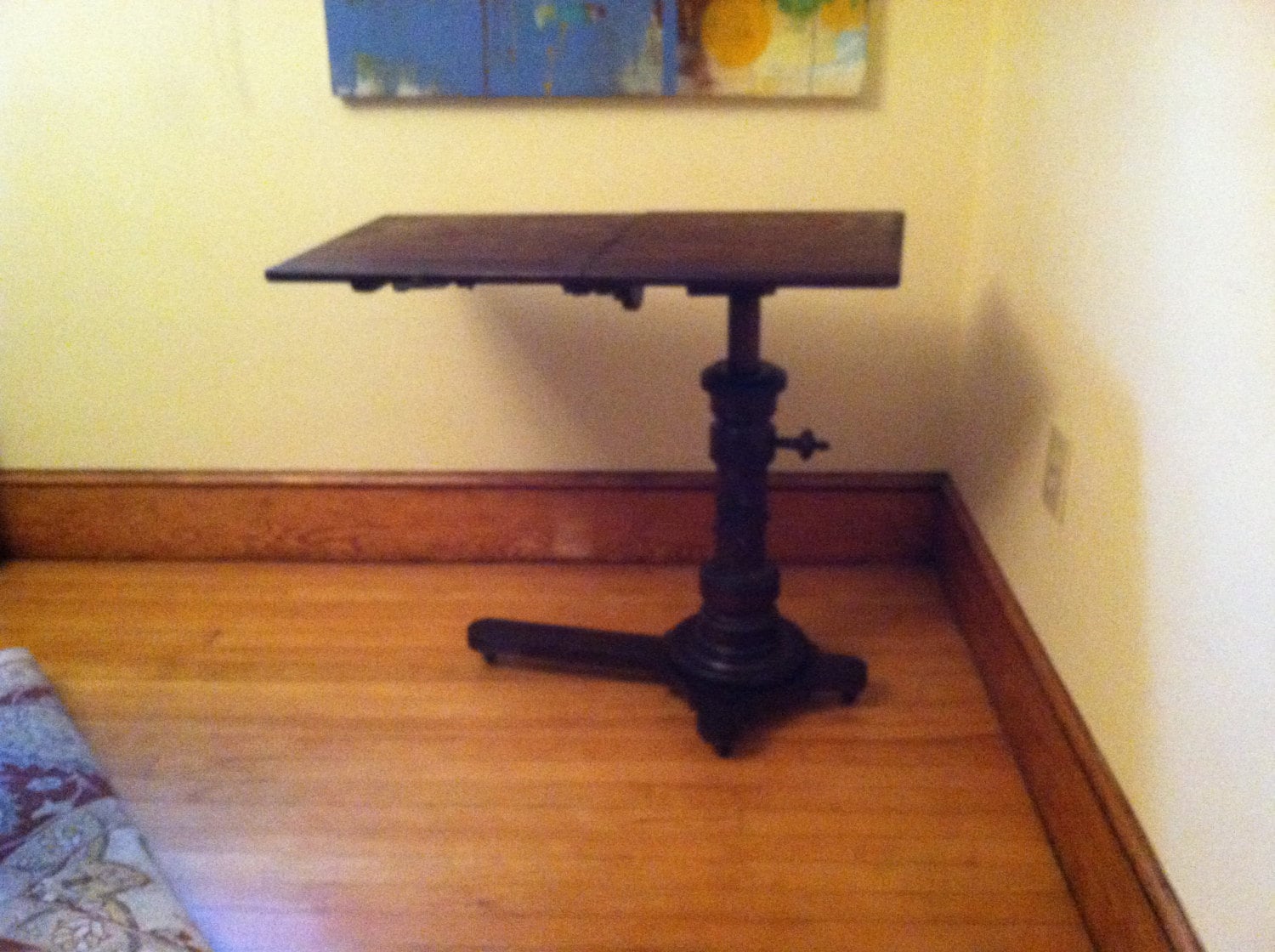 INDUSTRIAL MECHANICAL TABLE Victorian 19th century Wood Walnut Invalid ...