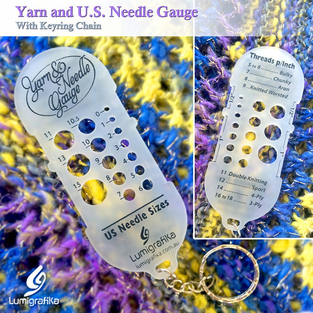 Yarn and Needle Gauge US sizes