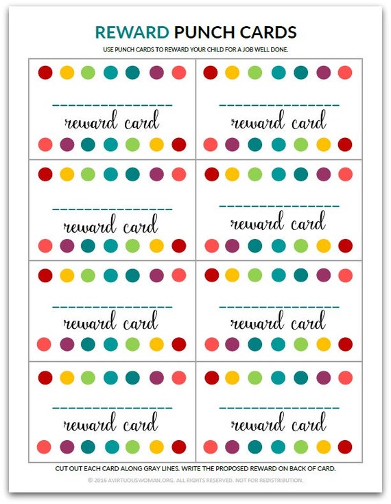 Free Printable Punch Card Template Printable Templates