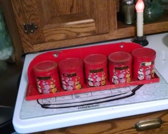Unique red spice rack related items | Etsy