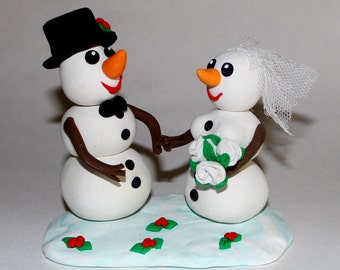 Snowman cake topper | Etsy
