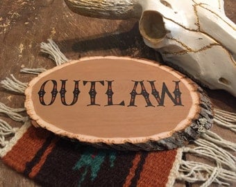 Outlaw sign | Etsy