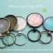 10 Photo Keychain Kits-Complete Pendant Kit-30mm Circle