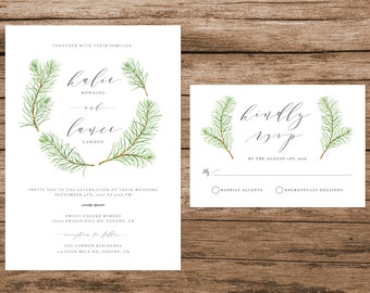 Forest wedding invitation | Etsy