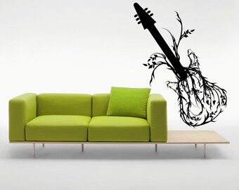 Guitar wall decal | Etsy