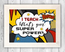 Popular items for superhero teacher on Etsy