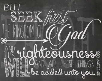 Matthew 6 33 | Etsy