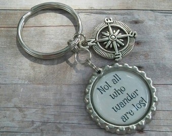 Quote keychain | Etsy