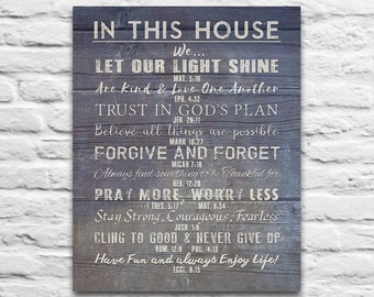 Christian house rule | Etsy
