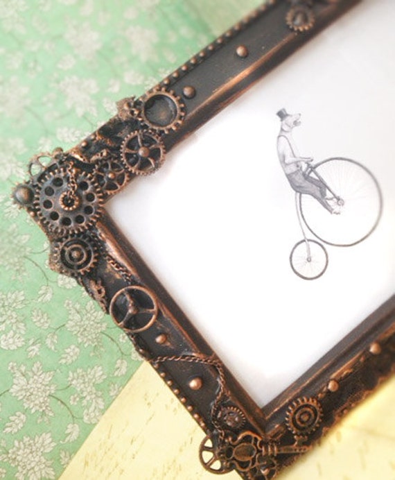 Steampunk Picture frame Steampunk photo frame Steampunk