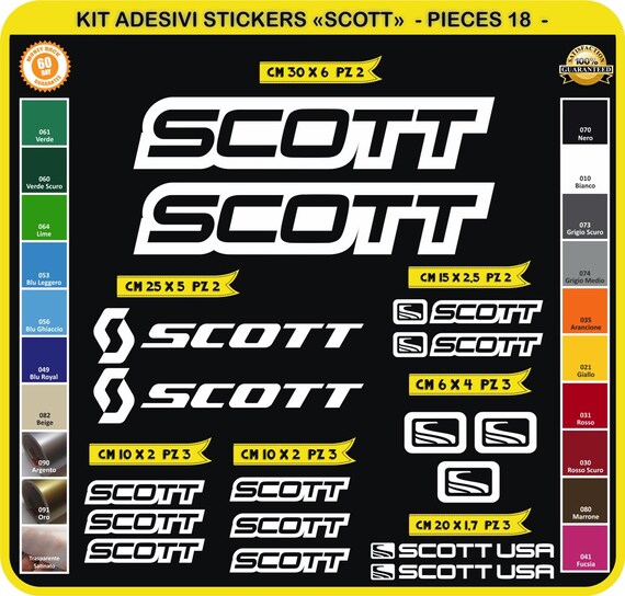 SCOTT sticker Bike Frame decal cycle bicycle Mtb Bmx pegatina