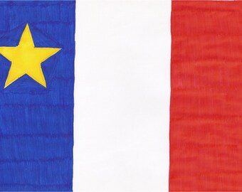Acadian flag | Etsy