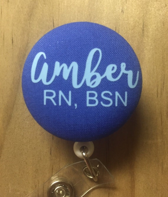 Name Credentials RN BSN Nurse Badge Reel