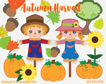 Scarecrow clipart | Etsy