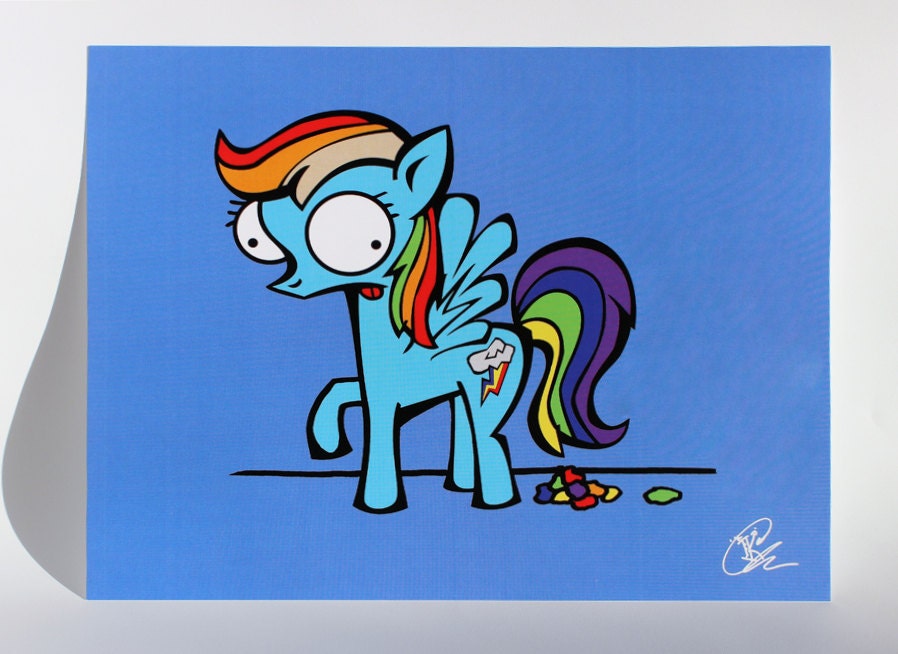 Rainbow Poop 8.5 x 11 print.
