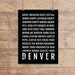 Denver Print Denver Subway Sign Poster Colorado Wall Art