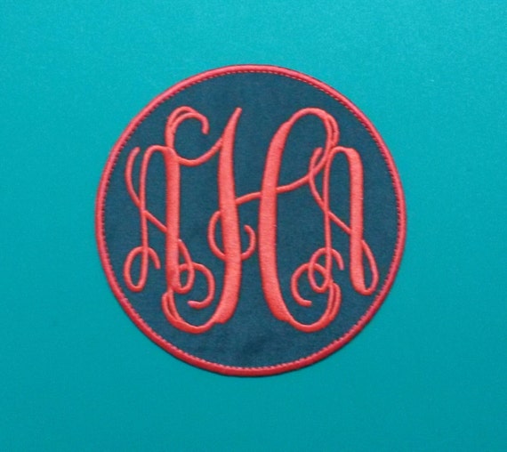 Monogram Patch. Custom Monogram Patch. Embroidered by CMpatches