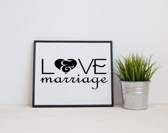Marriage wall art | Etsy