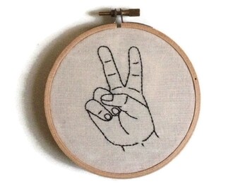Hand peace sign | Etsy
