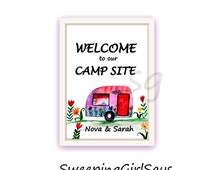 Unique welcome camper sign related items | Etsy