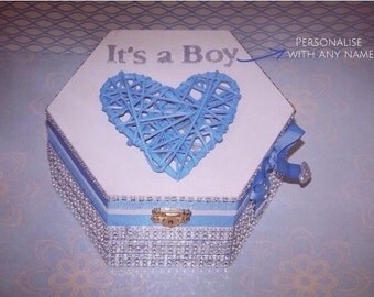 It's A Boy Greetings box card template