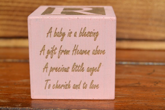 Personalized Baby Block New Baby Gift Newborn Baby Gift