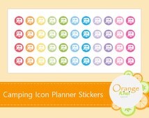 Unique camping stickers related items | Etsy