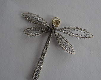 Items similar to Wire Wrapped Dragonfly Necklace on Etsy