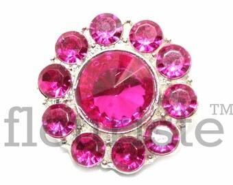 Rhinestone Button Flat back Rhinestone Pearl Button Flower