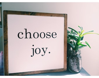 Wooden joy sign | Etsy
